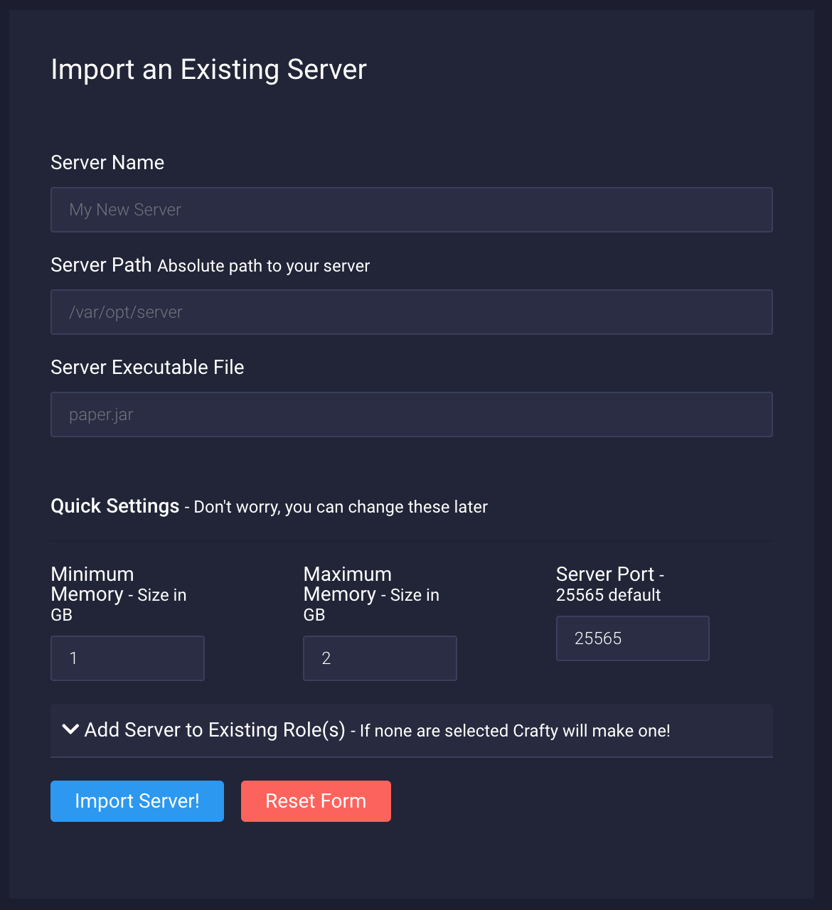 Crafty Controller | Getting Started